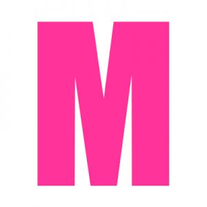 Pink Wheelie Bin Letter M - Bespoke Wheelie Bin Numbers and decals ...