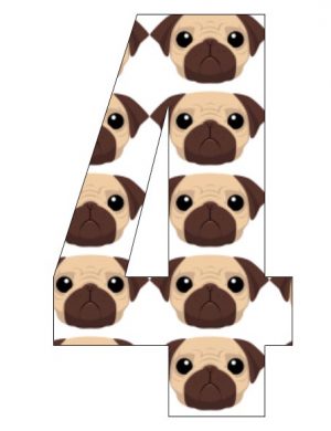 Pug Numbers Archives - Bespoke Wheelie Bin Numbers and decals | Buy Online