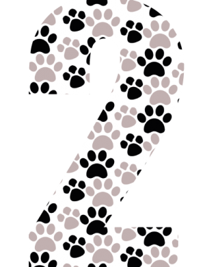 Paw Print Numbers Archives - Bespoke Wheelie Bin Numbers and decals ...