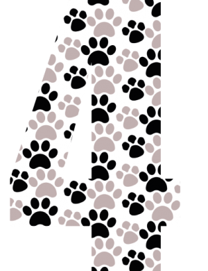 Paw Print Numbers Archives - Bespoke Wheelie Bin Numbers and decals ...