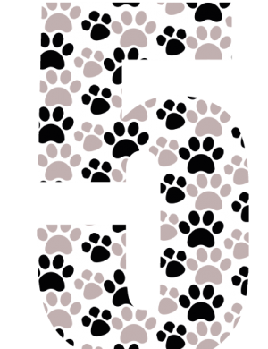 Paw Print Numbers Archives - Bespoke Wheelie Bin Numbers and decals ...