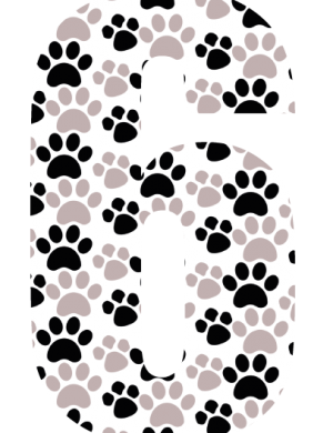 Paw Print Numbers Archives - Bespoke Wheelie Bin Numbers and decals ...