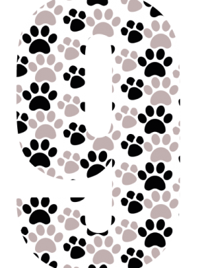 Paw Print Numbers Archives - Bespoke Wheelie Bin Numbers and decals ...